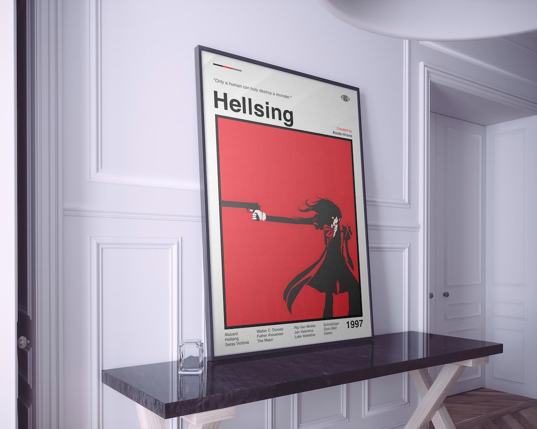 Hellsing Anime Poster: Minimalist Manga Art Print - Etsy