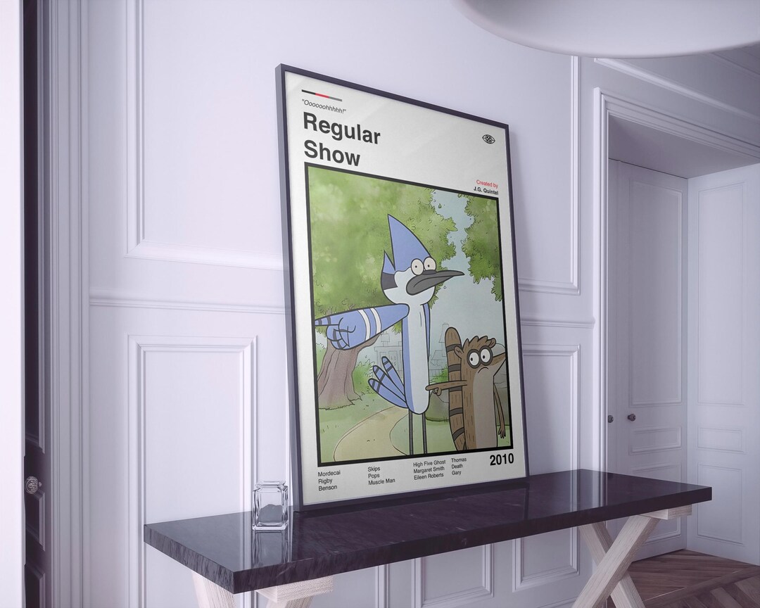 Regular Show Print: Minimalist TV Show Poster, Matte Finish - Etsy