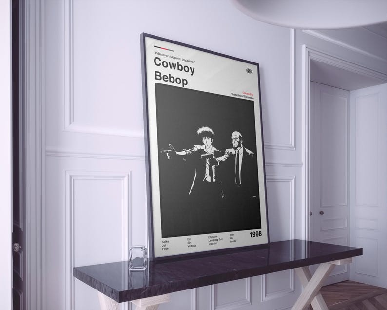 Cowboy Bebop Anime Poster: Minimalist Manga Art Print - Etsy