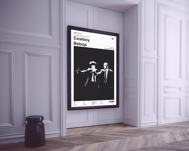 Cowboy Bebop Anime Poster: Minimalist Manga Art Print - Etsy