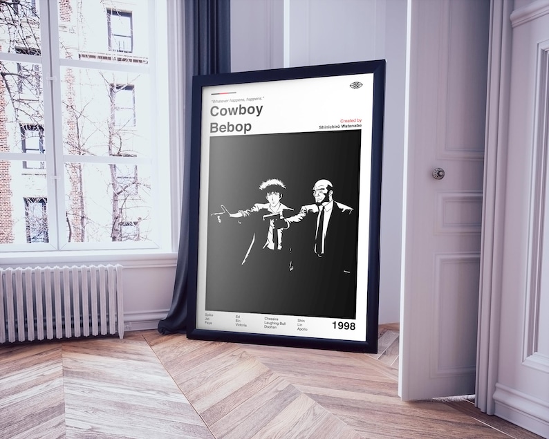 Cowboy Bebop Anime Poster: Minimalist Manga Art Print - Etsy