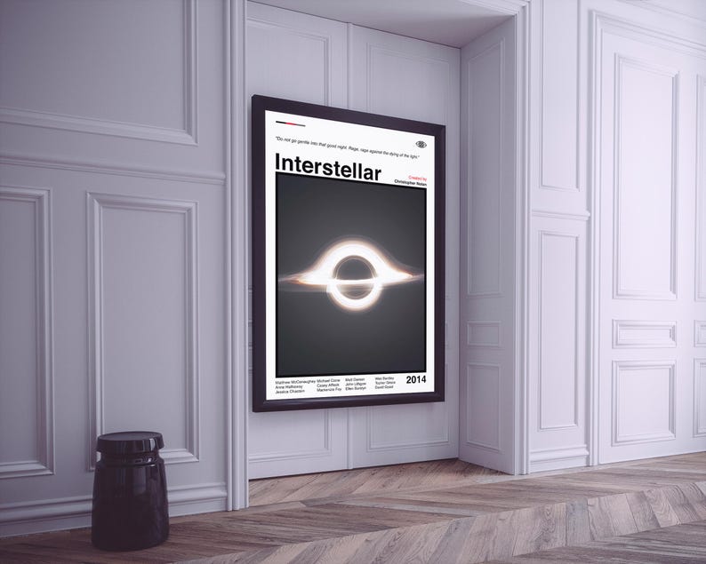 Interstellar Movie Poster: Minimalist TV Show Wall Art - Etsy