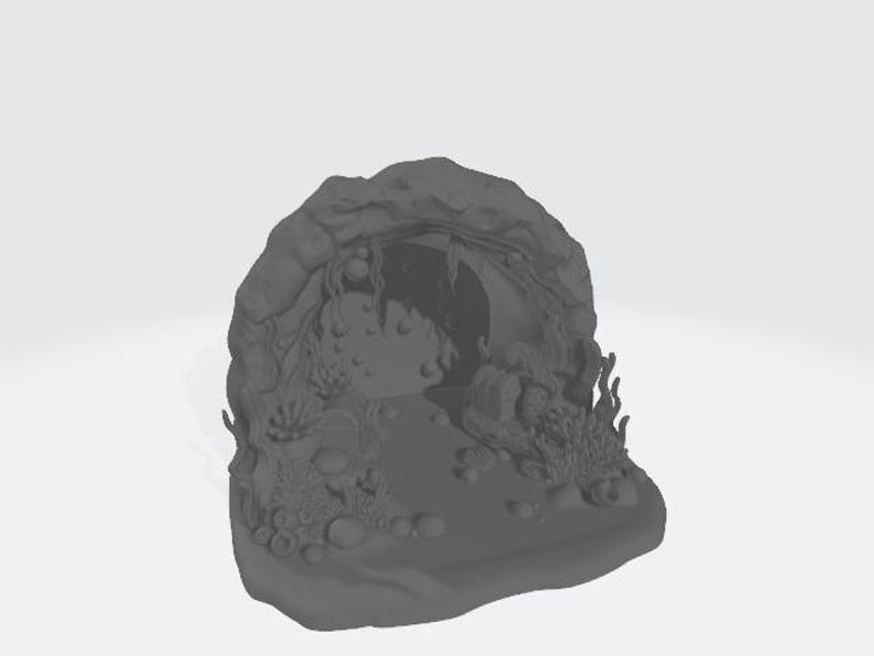 Mermaid Habitat Diorama – Flexi Mermaid Aquarium Cave 3D Model ...