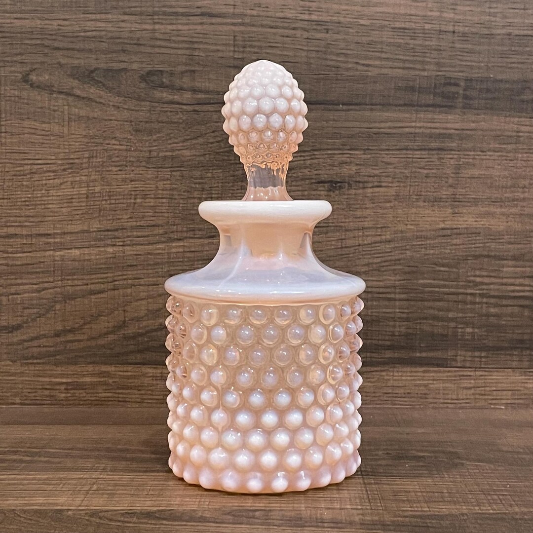 Vintage Antique Duncan & Miller Pink Hobnail Glass Cologne Perfume ...