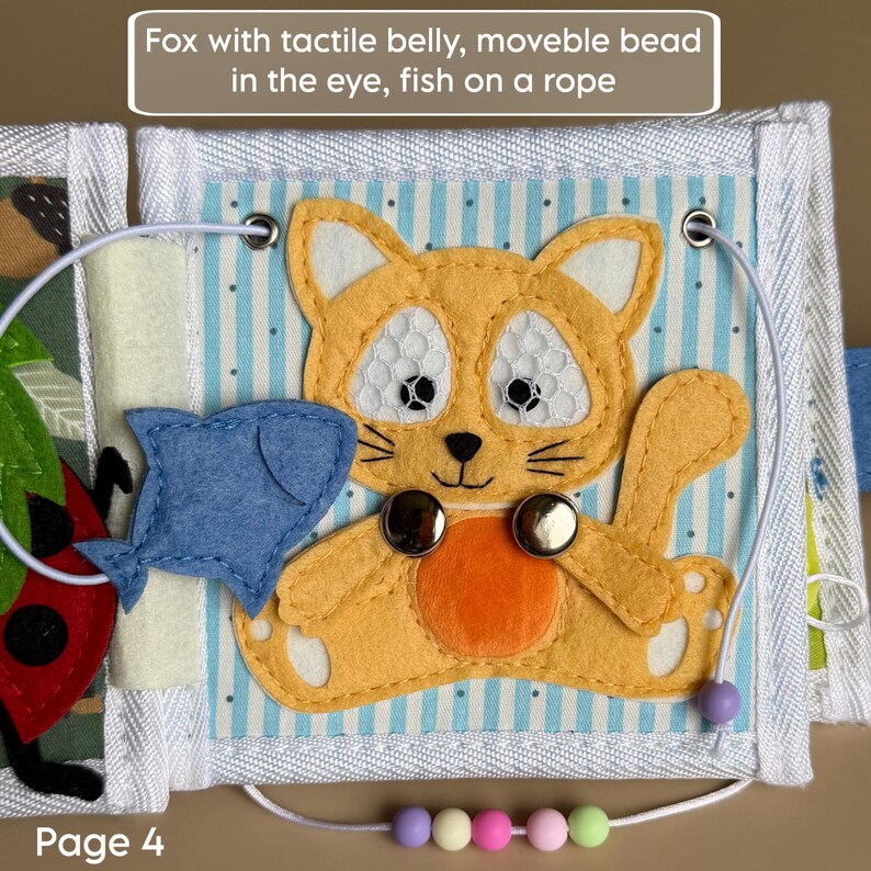 Mini Felt Busy Book – Sensory Toy for Babies, Stroller Activity ...