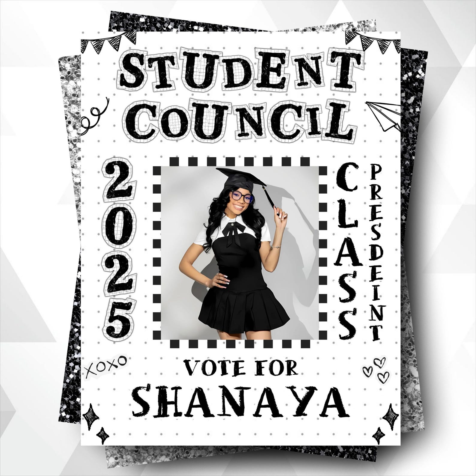 Student Council Campaign Flyer Template, Class President, School ...