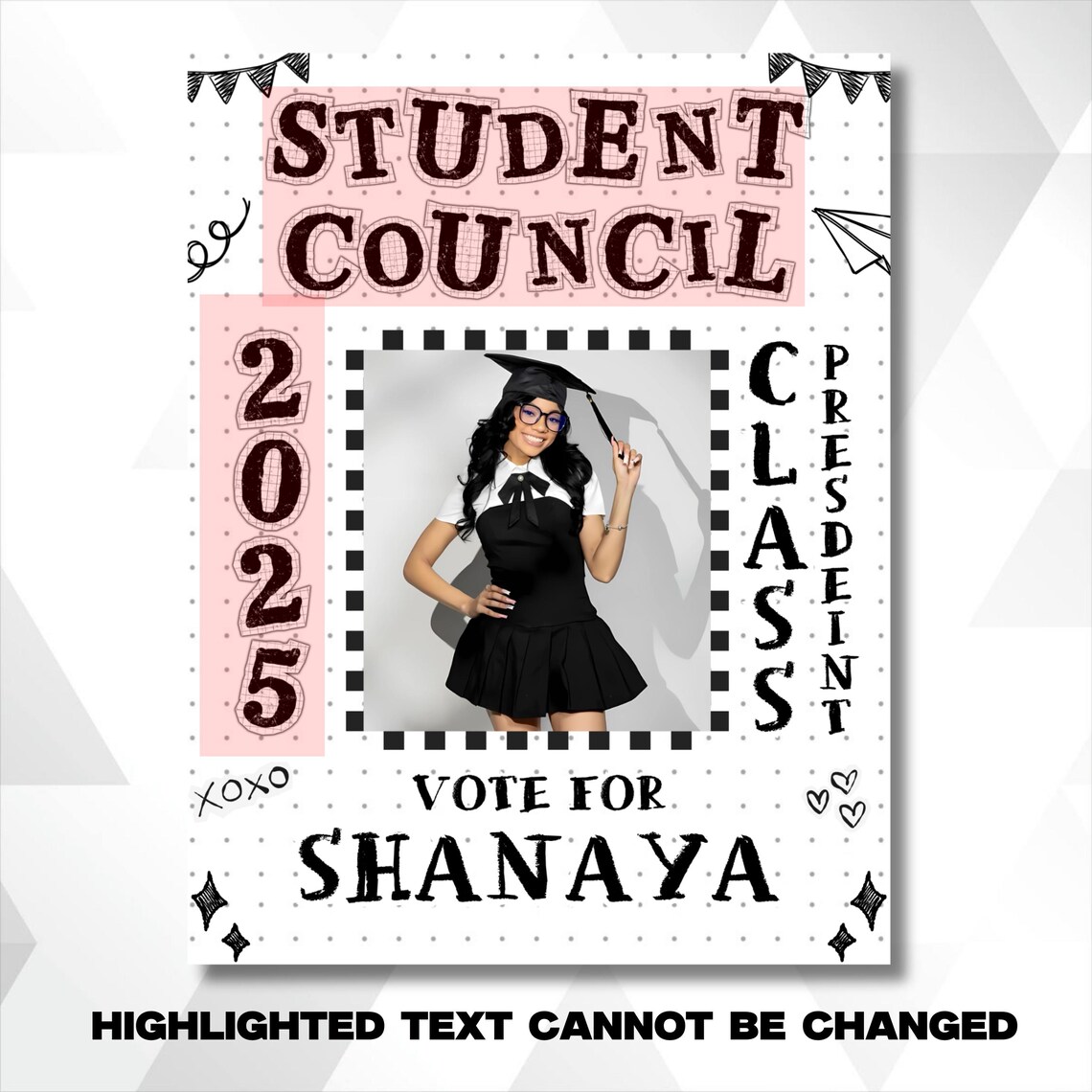Student Council Campaign Flyer Template, Class President, School ...