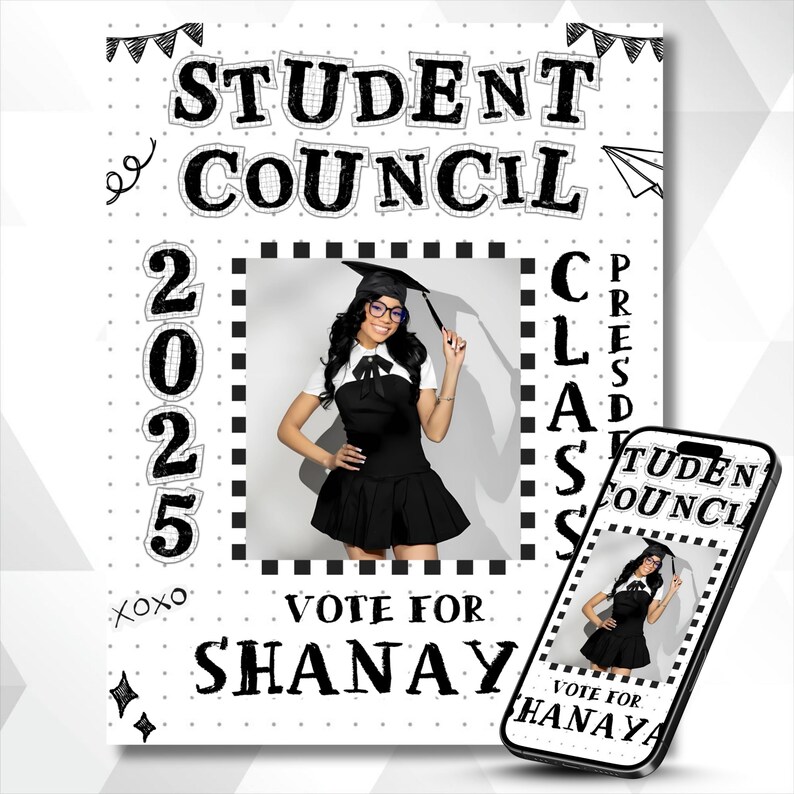 Student Council Campaign Flyer Template, Class President, School ...