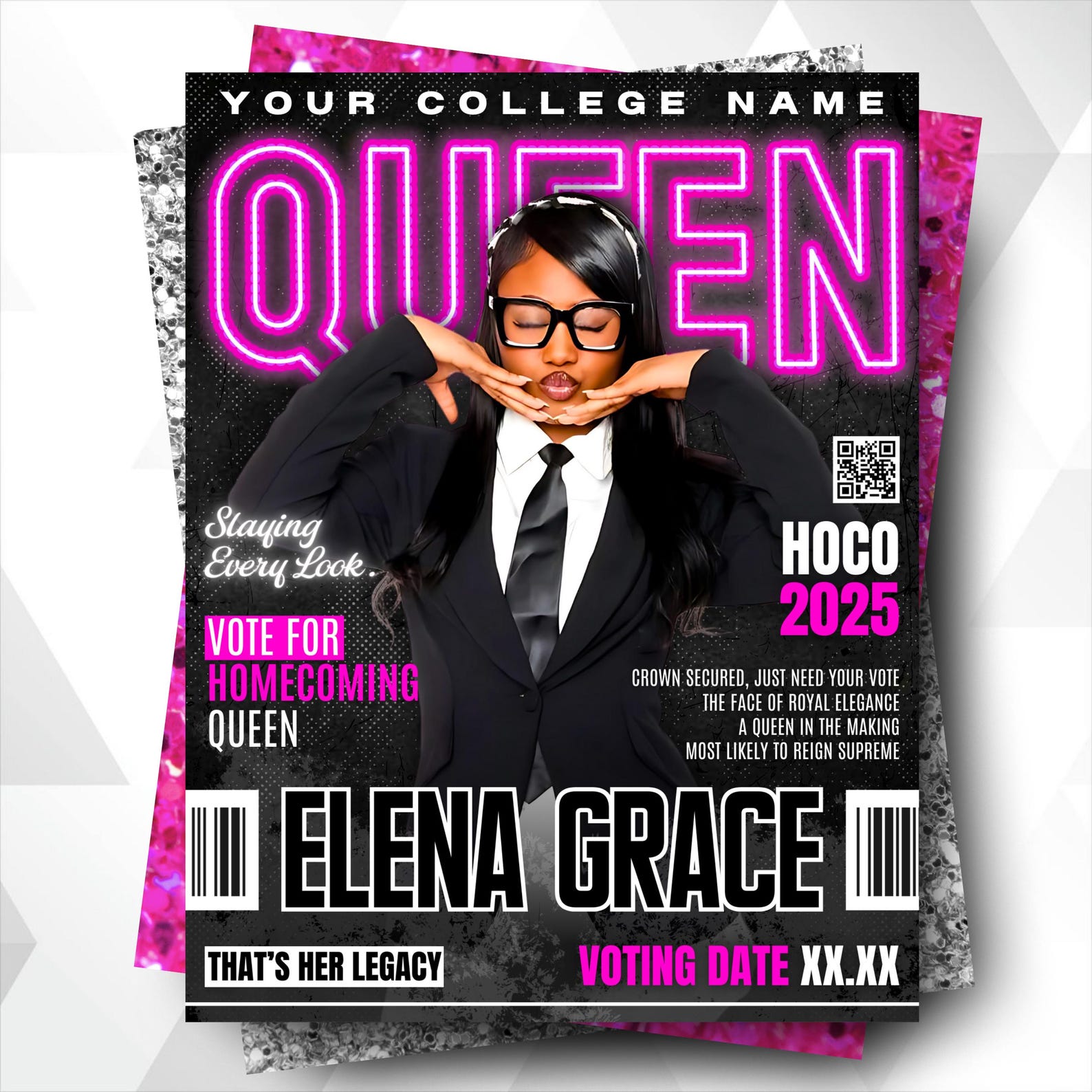 Homecoming Flyer, Vote Homecoming, HOCO Flyer, Homecoming King Flyer ...