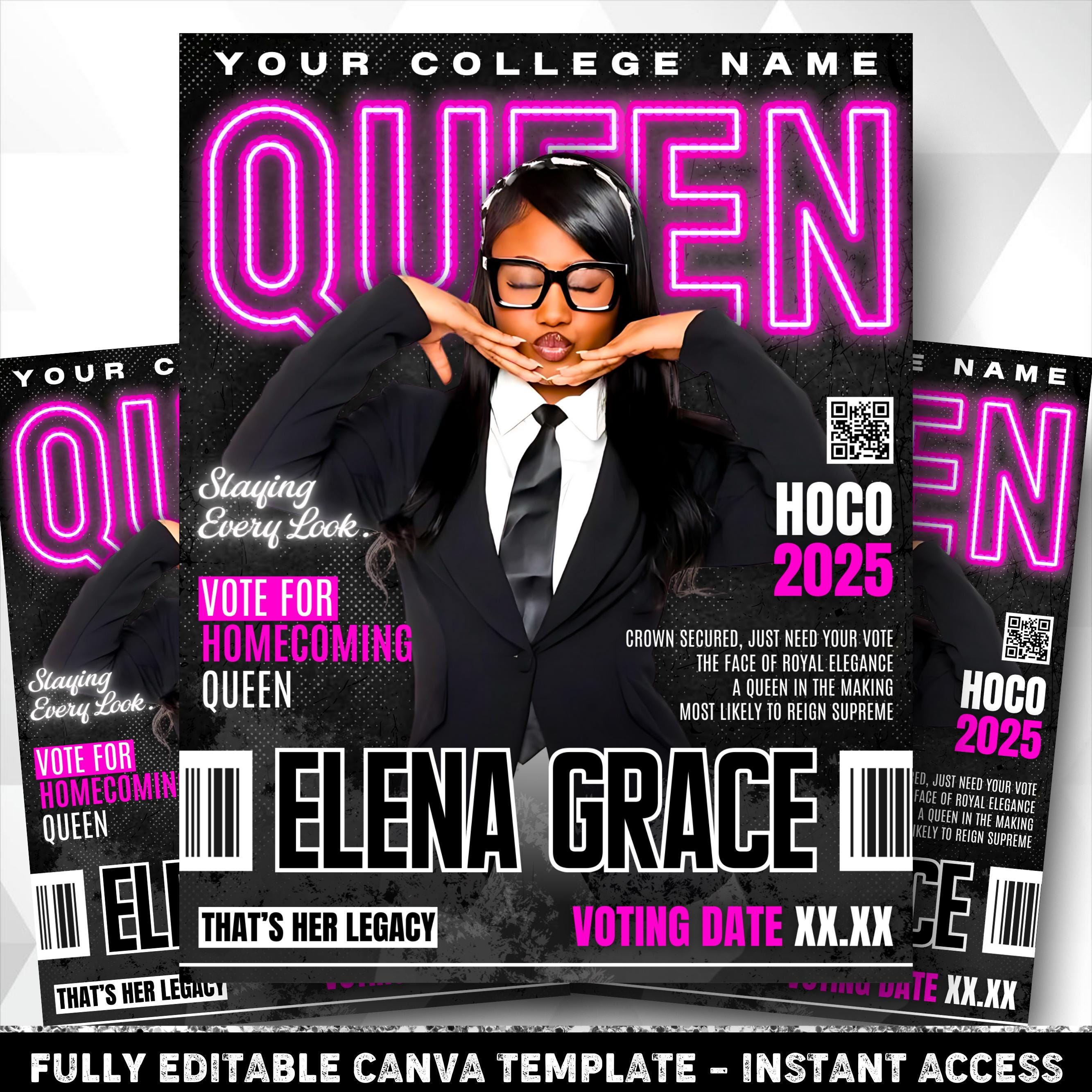 Homecoming Flyer, Vote Homecoming, HOCO Flyer, Homecoming King Flyer ...