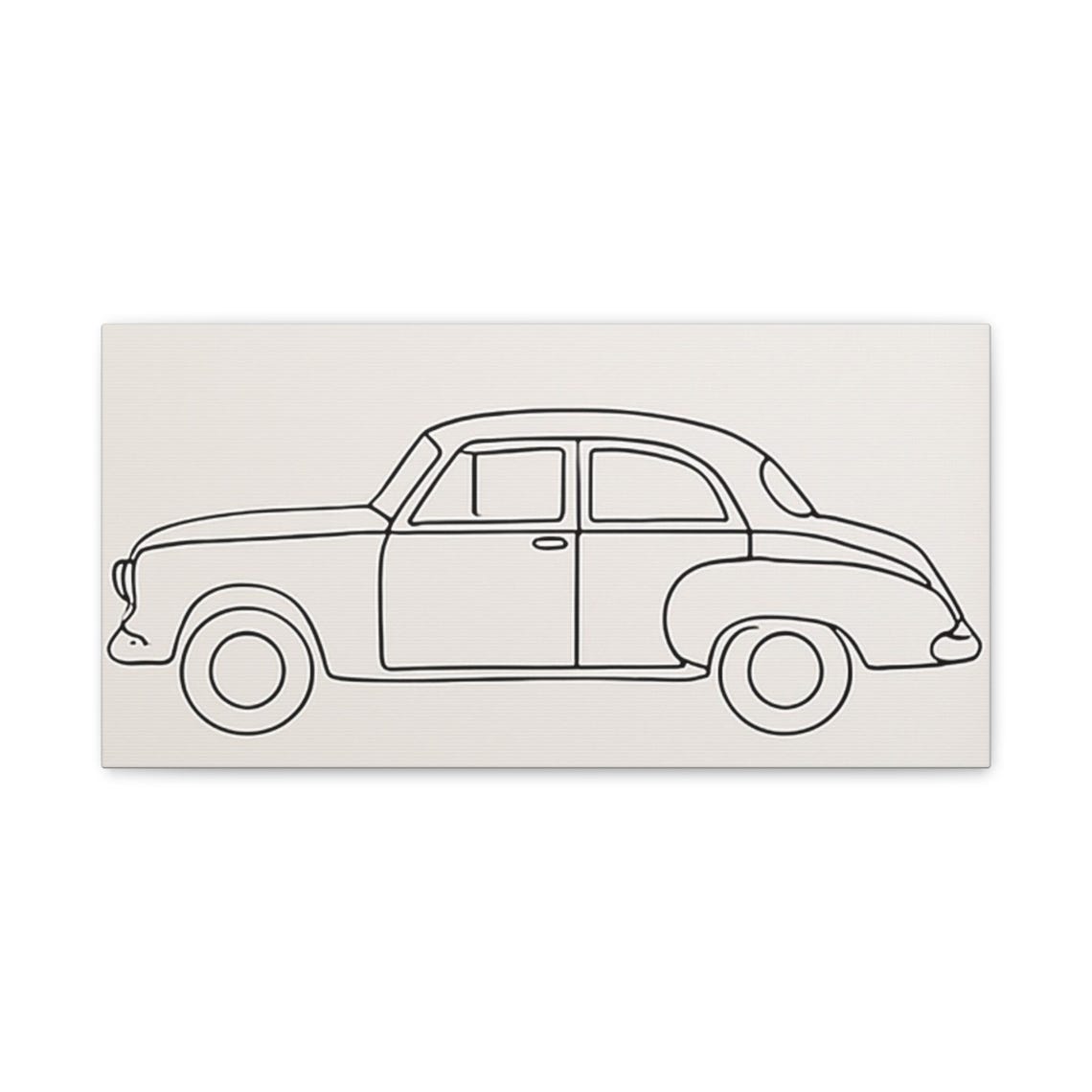 Minimal Car Line Art Print | Vintage Car Wall Art | One Line Drawing ...