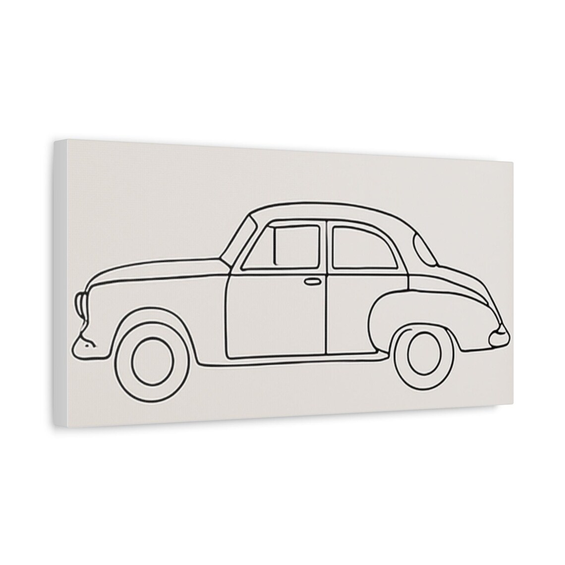Minimal Car Line Art Print | Vintage Car Wall Art | One Line Drawing ...