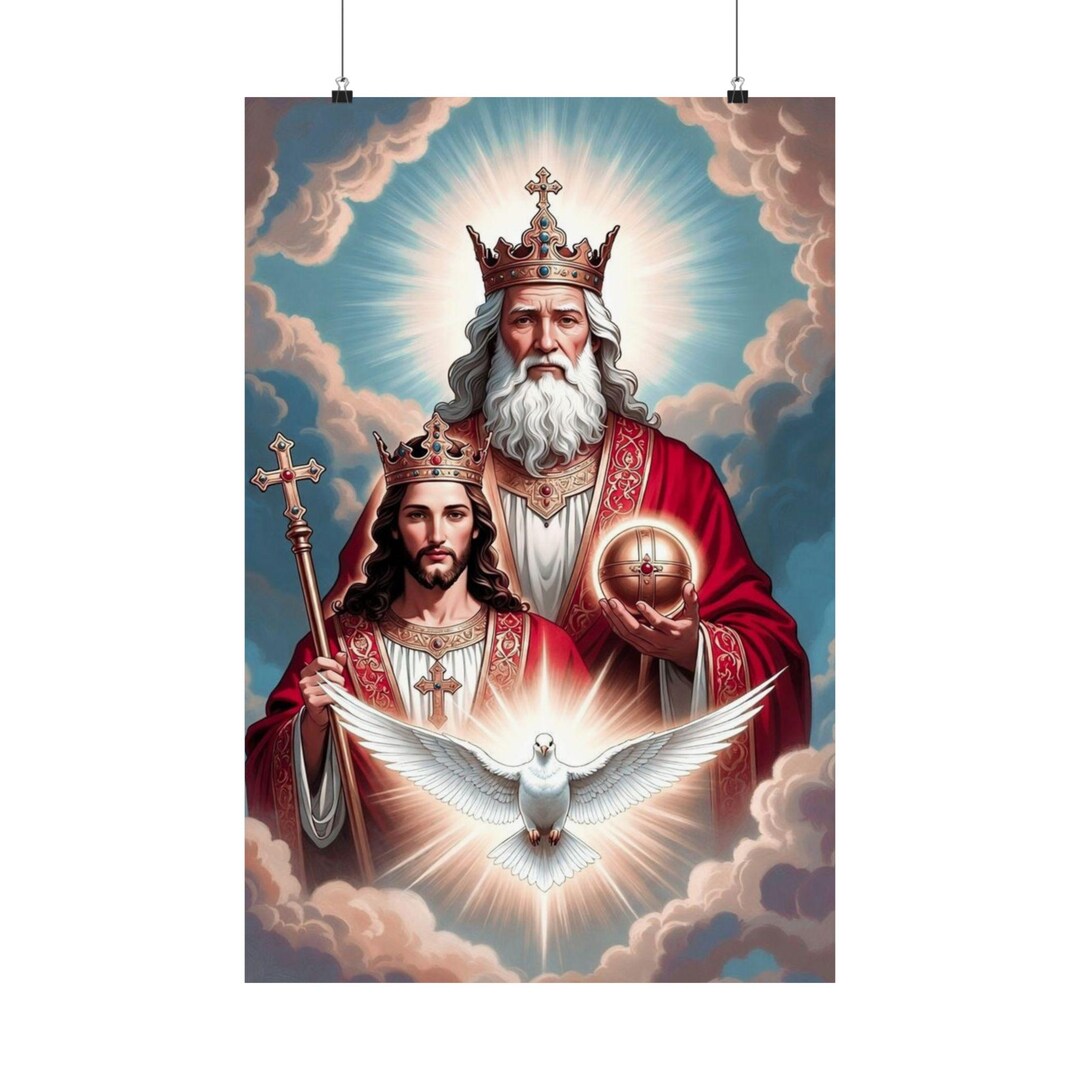Holy Trinity Religious Art Poster | Matte Vertical Poster - Etsy