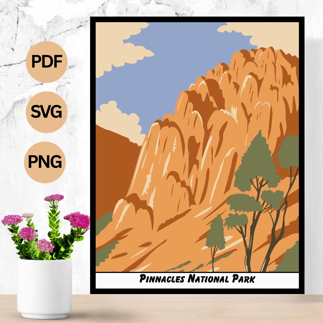 Paint-by-number Pinnacles National Park Paint-by-number: California ...