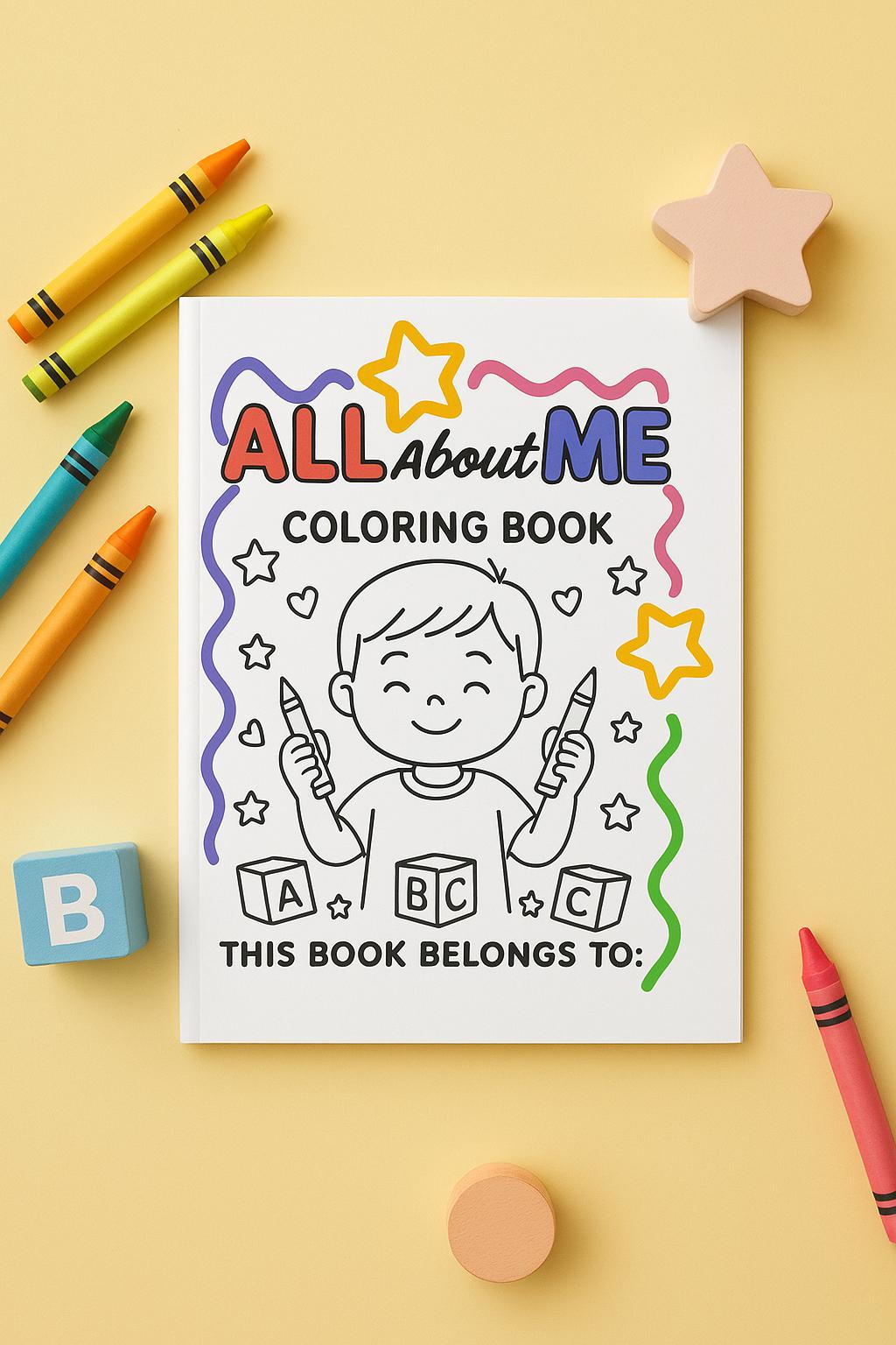 All About Me Coloring Book: Preschool & Kindergarten Activity (PDF) - Etsy