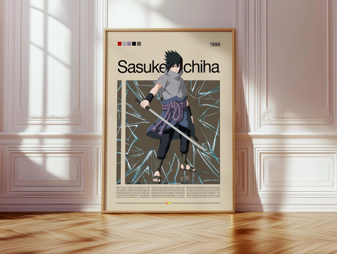 Sasuke Uchiha | Anime Poster | Naruto Wall Art | Shinobi Character ...