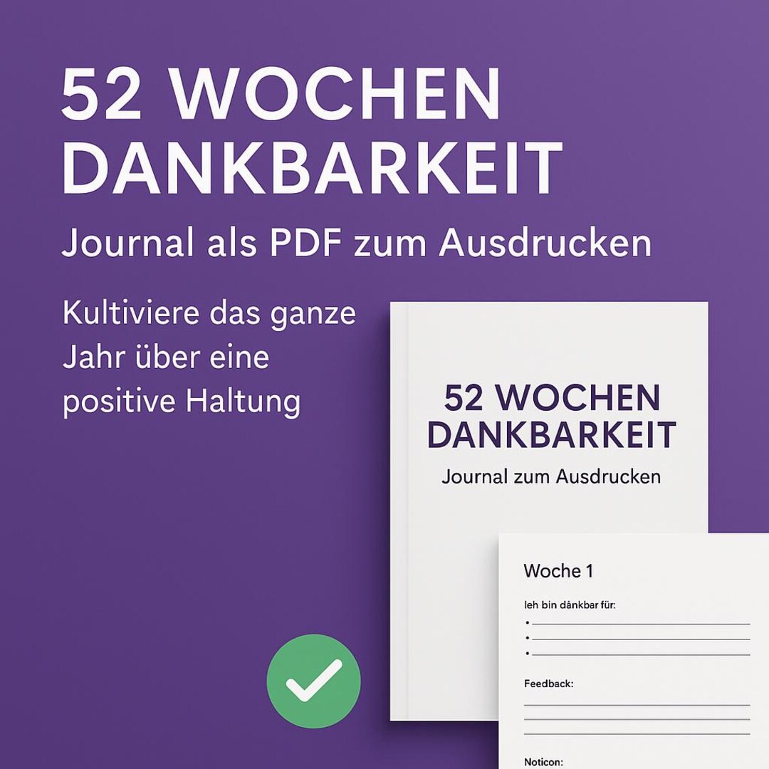 52 Weeks of Gratitude – Digital Journal to Print as PDF | Weekly ...