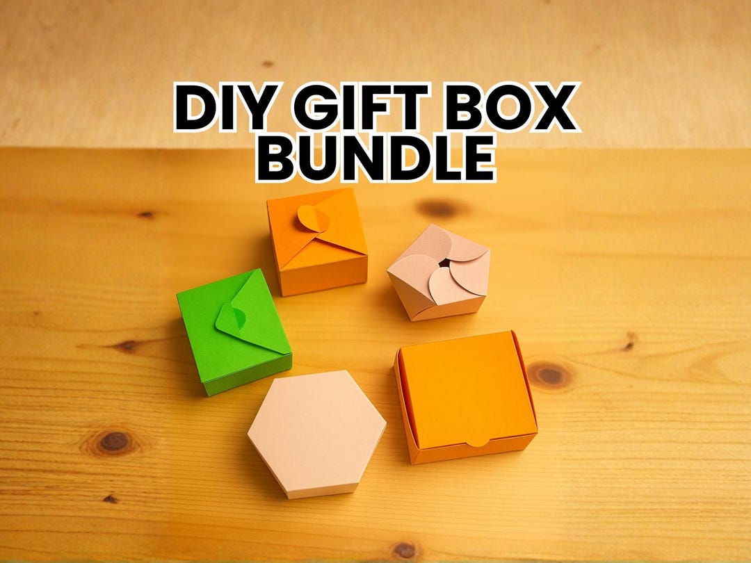 Printable DIY Gift Box Bundle for Christmas – Set of 5 Small Favor ...