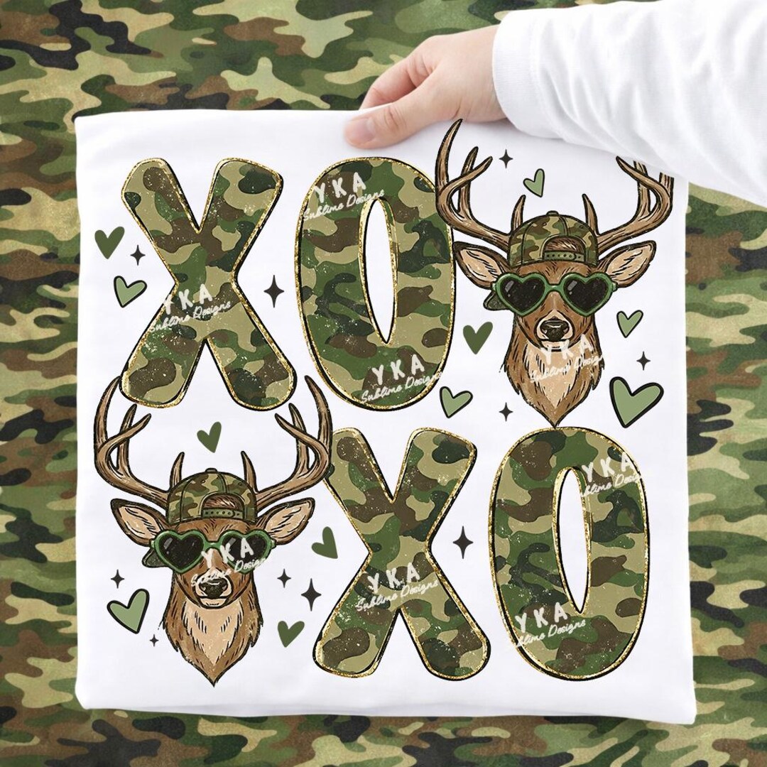 Camo Xoxo Buck Valentine PNG, Country Boy Valentine PNG, Camo Valentine ...