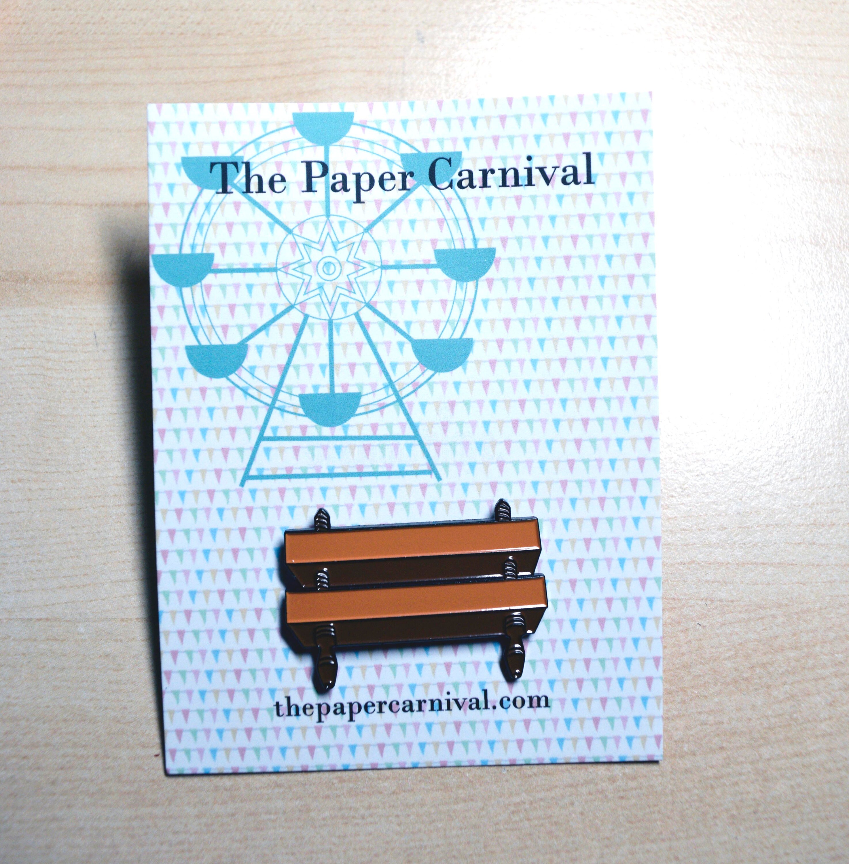 Bookbinding Lying Laying Press Enamel Pin - Etsy