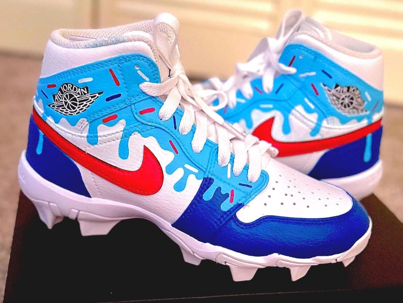 Personalized Leather Cleats Hand Painted | Custom Sports Cleats for ...