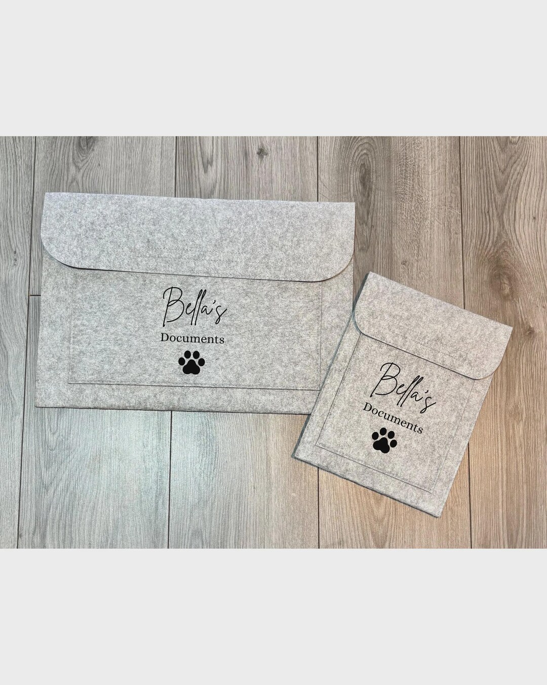 Personalised Pet Documents Folder, Custom Pet Name Folder, Paw Print ...