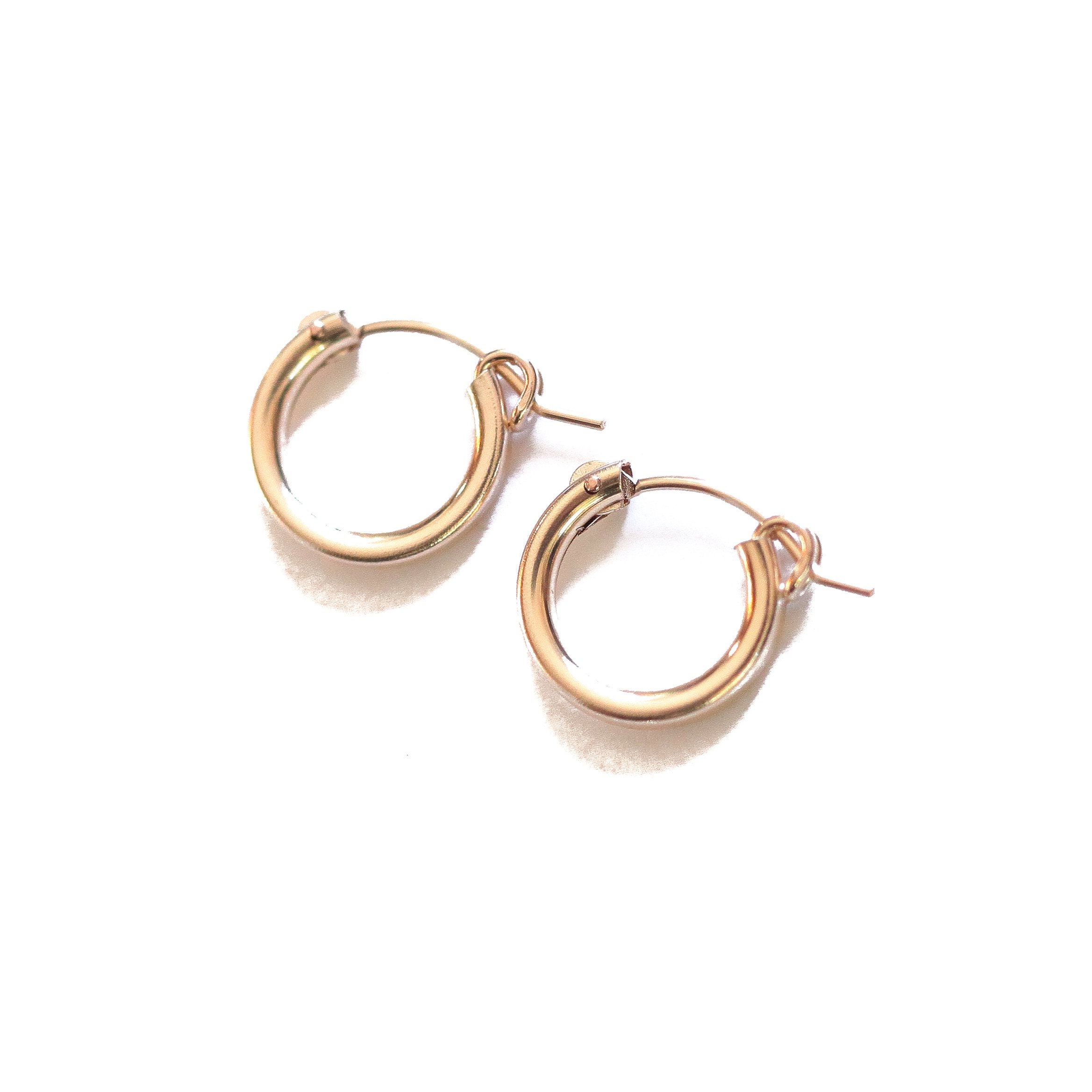 Thick Gold Hoops 14k Gold Filled Small Hoops Gold Buggies - Etsy