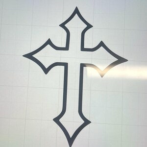 Handmade Waterproof Cross Decal Sticker – Car, Laptop, Tumbler ...