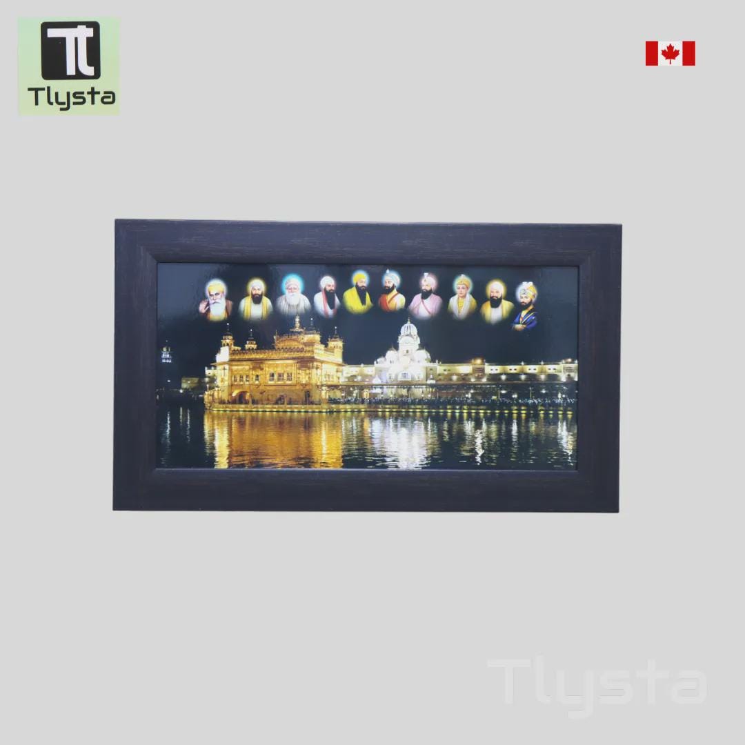 Ten Gurus With Golden Temple Black Photo Frame Size 20x10 Inch - Etsy ...