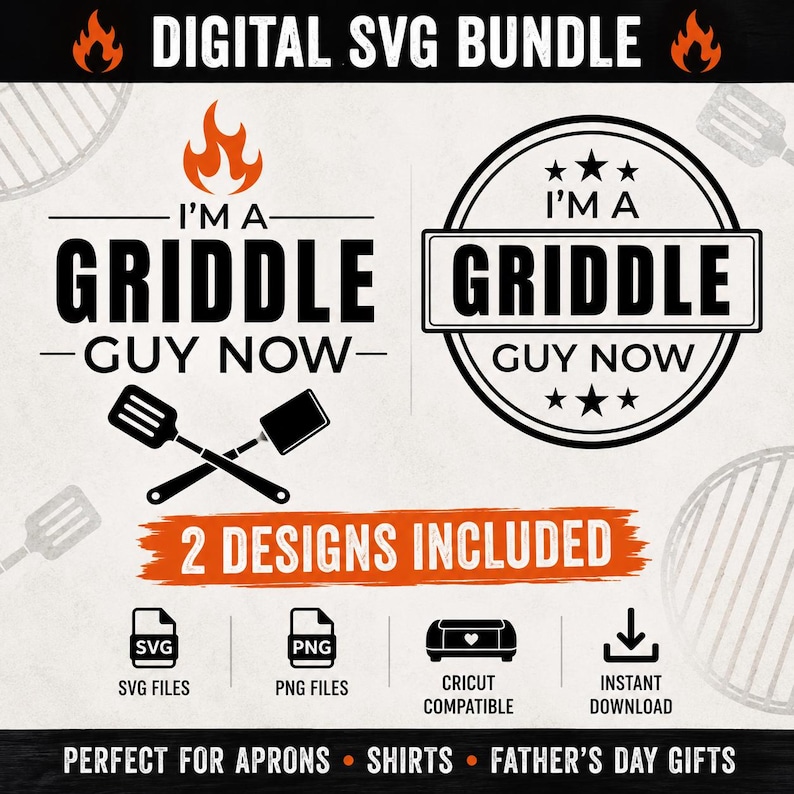 Griddle Guy SVG Bundle | Funny Dad Apron Design (digital Download) - Etsy