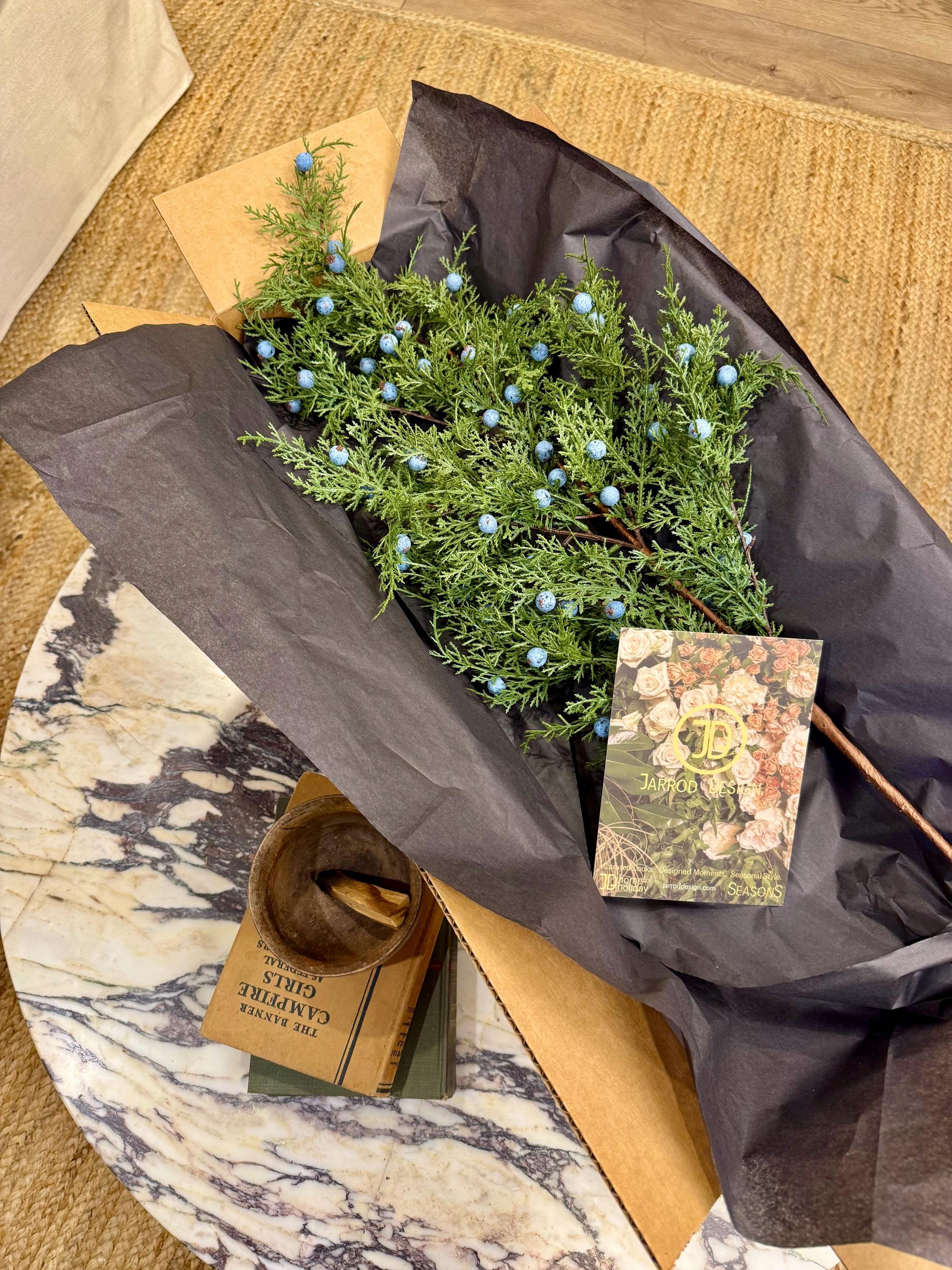 Realistic Faux Juniper Branch – Soft-touch Winter Greenery Stem - Etsy