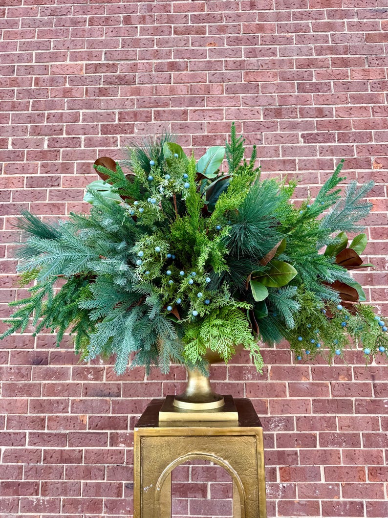 Realistic Faux Juniper Branch – Soft-touch Winter Greenery Stem - Etsy