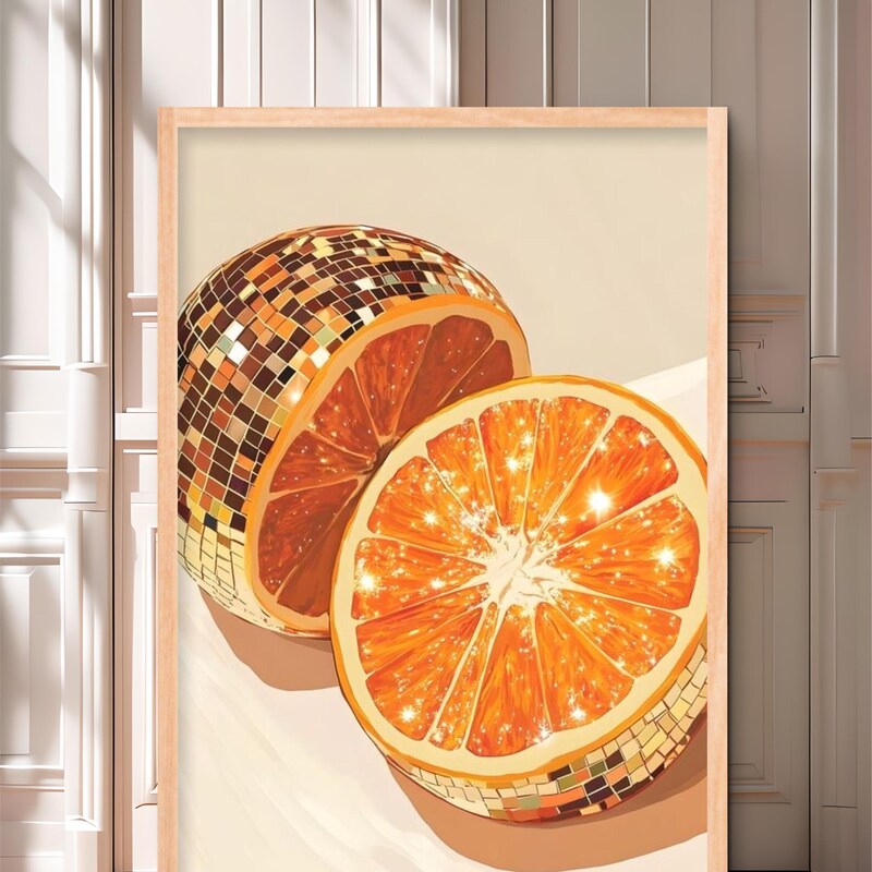 Disco Ball Fruit Art - Etsy