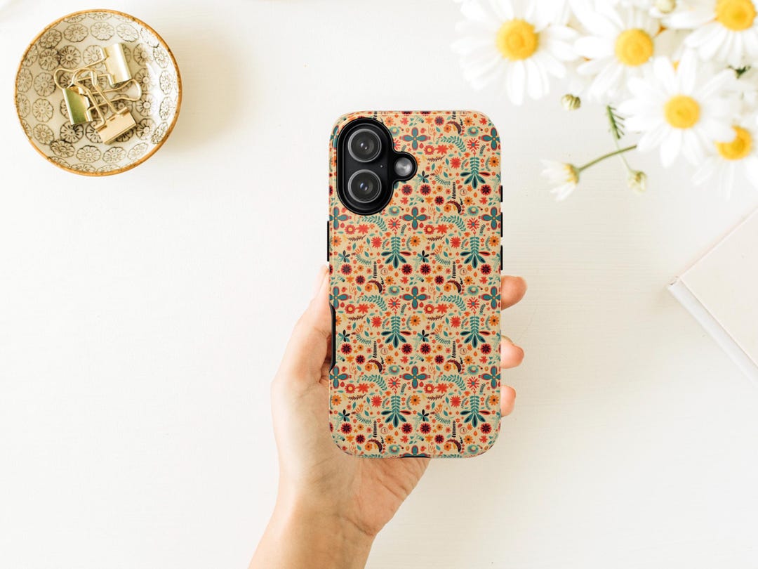 Groovy Retro Floral Phone Case, Aesthetic Phone Cases for Iphone ...