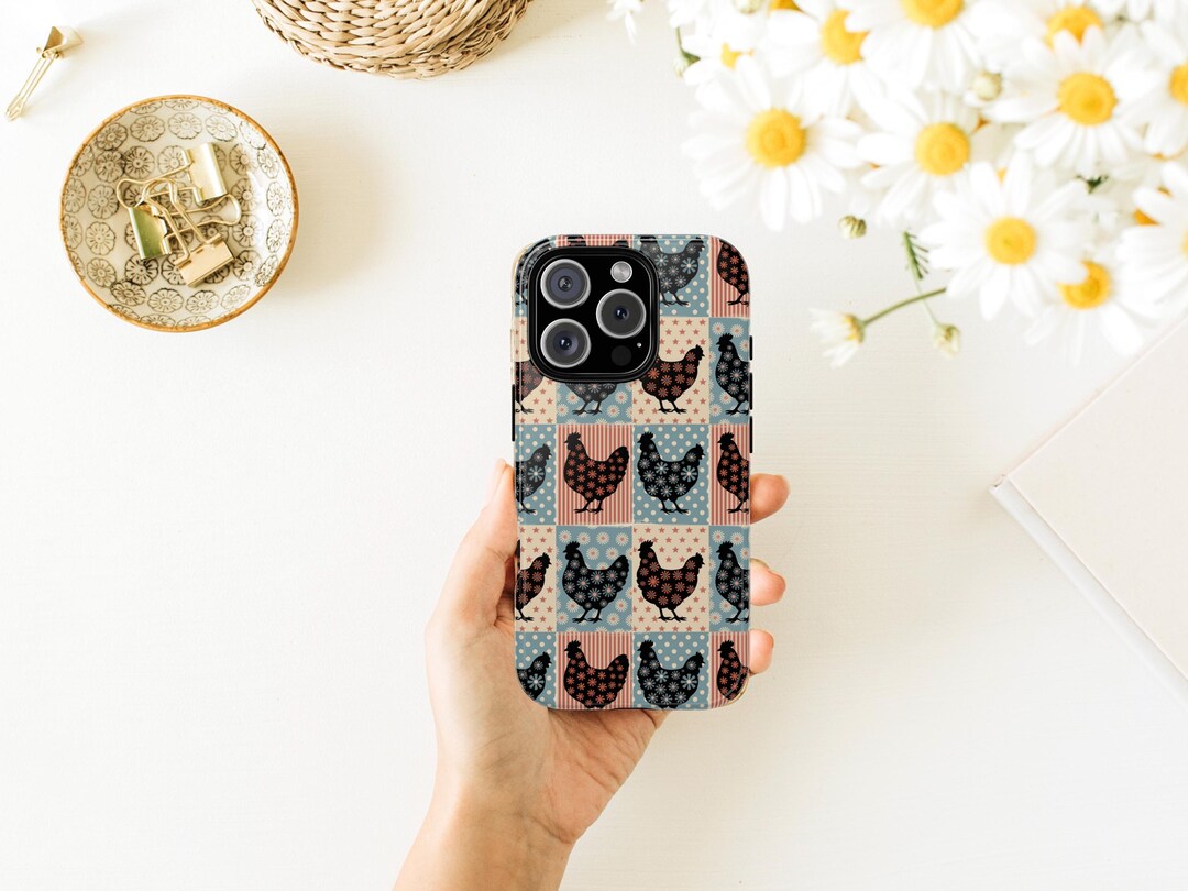 Cottagecore Chicken Phone Case: Farm Animal Art, Iphone, Samsung ...
