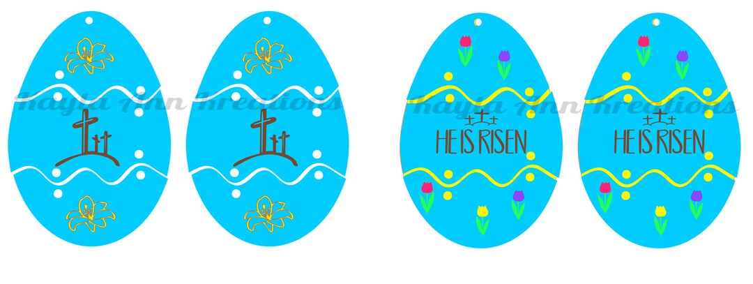 Easter Egg He is Risen Earring SVG Template - Etsy