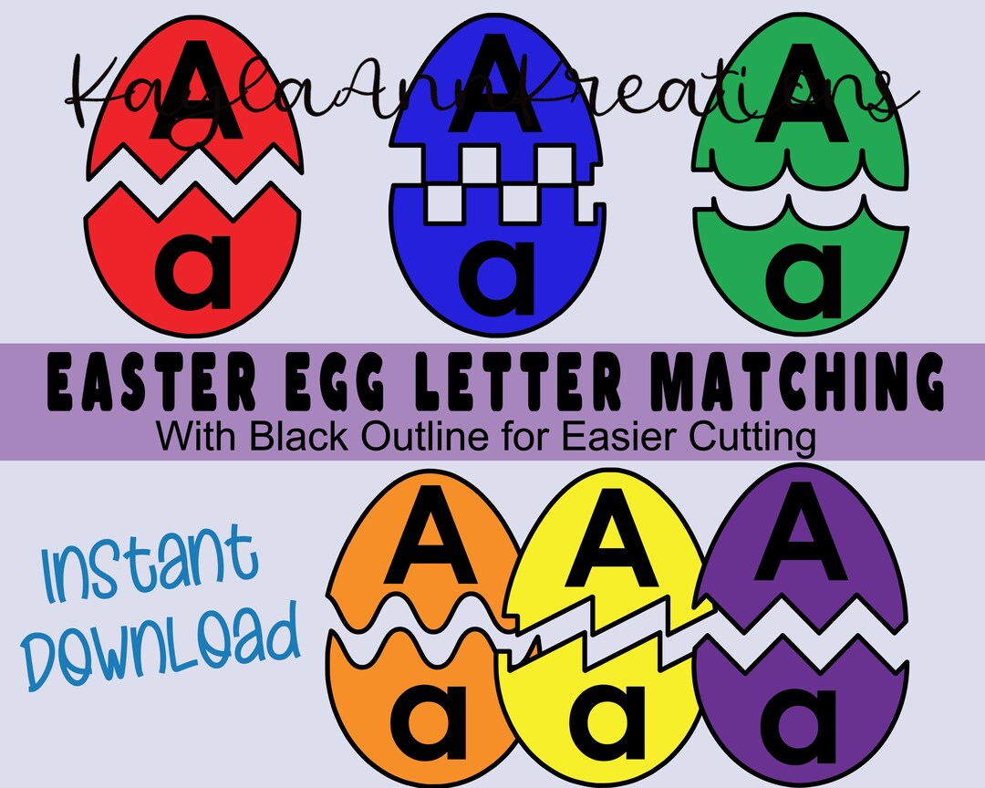 Easter Egg Letter Matching Activity, Preschool, Pre-k, Kindergarten ...