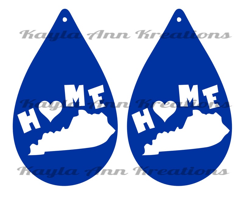 Kentucky Home Earrings SVG File Template - Etsy