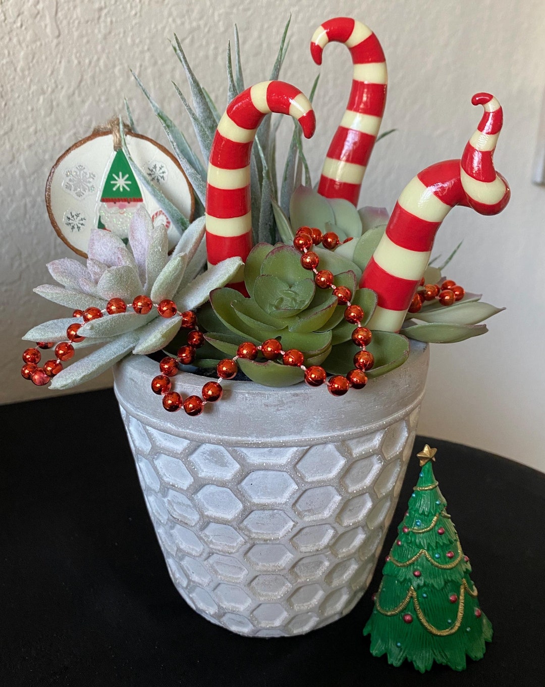 Glow in the Dark Red-striped Sandworm Tail - Beetlejuice Inspired Plant ...