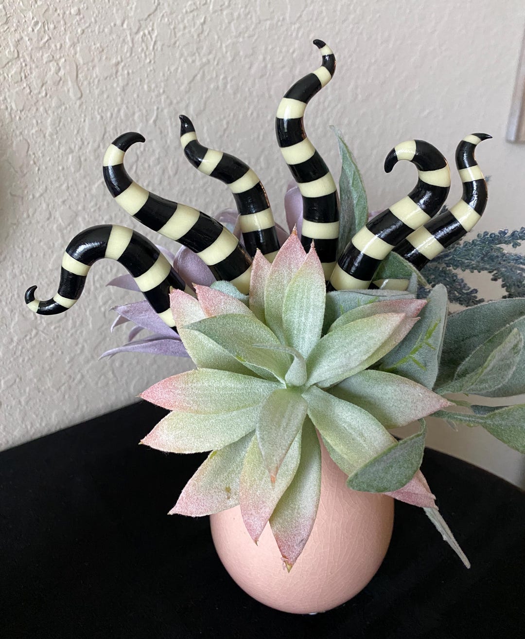 Glow in the Dark Sandworm Tail: Hand-painted Beetlejuice Inspired Plant ...