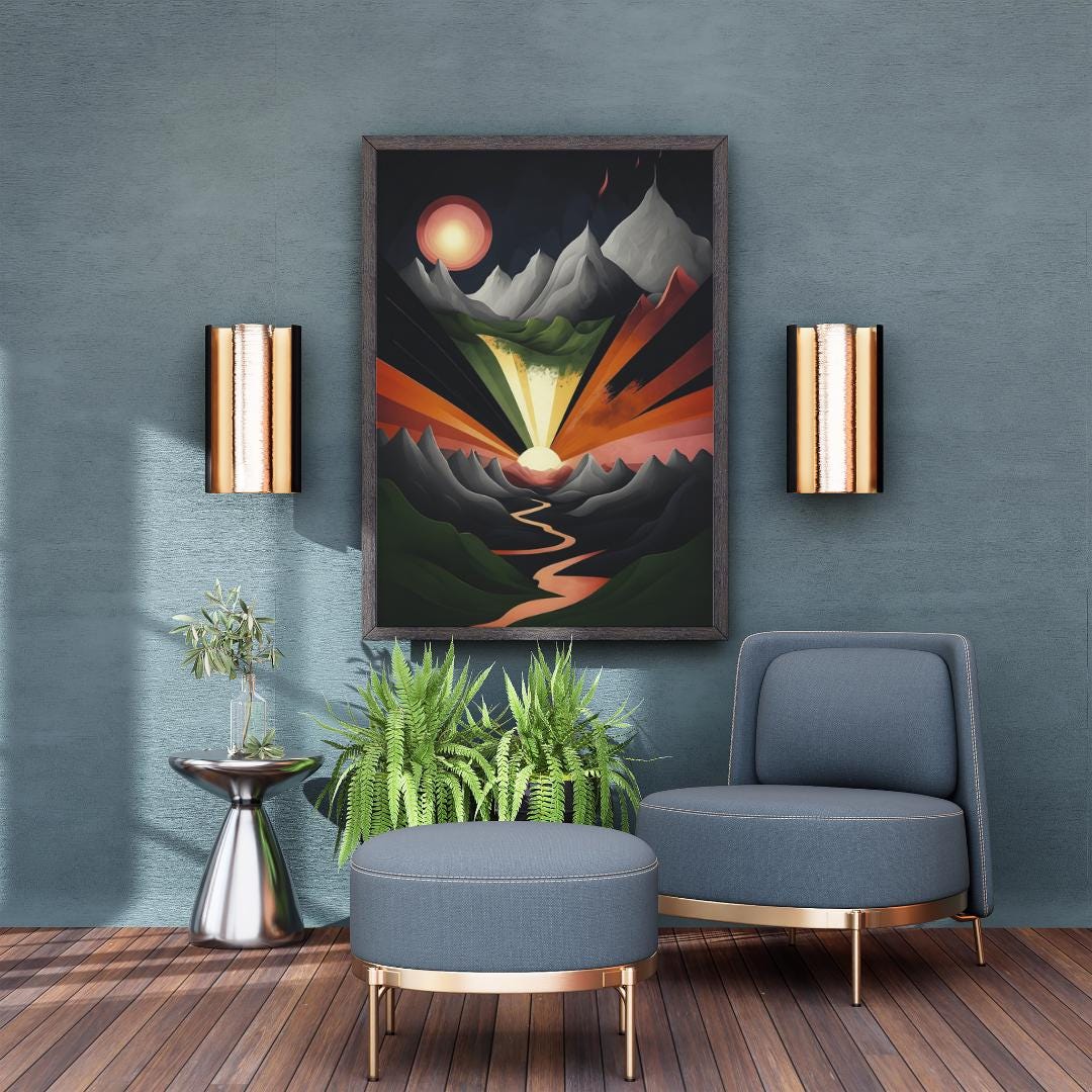 Landscape Poster, Sunrise and Dawn, Wall Art - Etsy