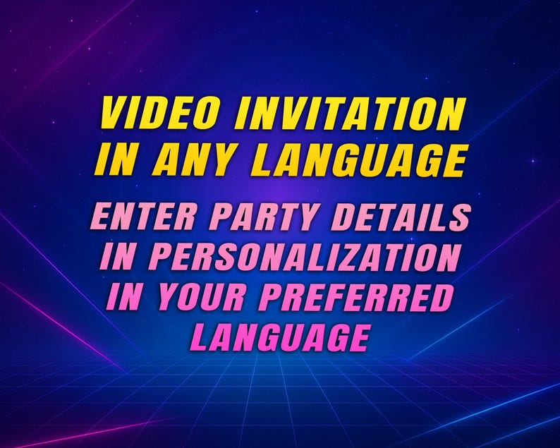 Birthday Party Video Invitation, Baby Digital Animated Mobile ...