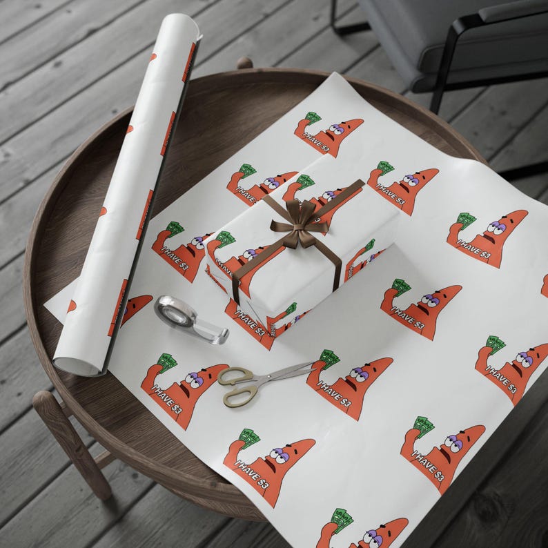 I Have 3 Dollars Meme Funny Wrapping Paper - Novelty Gift Wrapping - Etsy