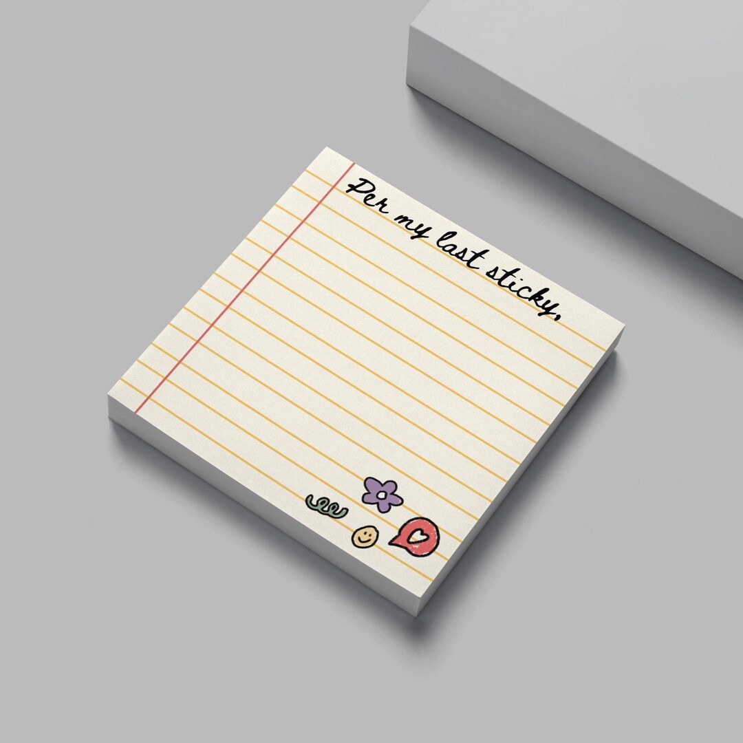 Funny Work Sticky Notes - Office Humor Post-it Note Pad - 4" X 4" - 50 ...