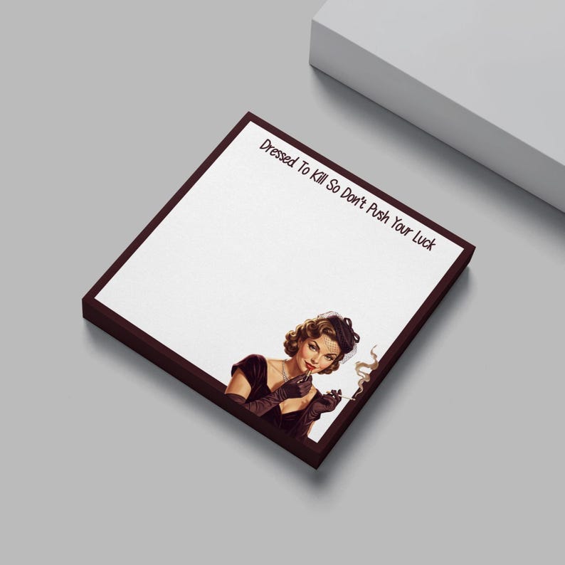 Funny Retro Work Sticky Notes Set - Sarcastic Vintage Housewives Post ...