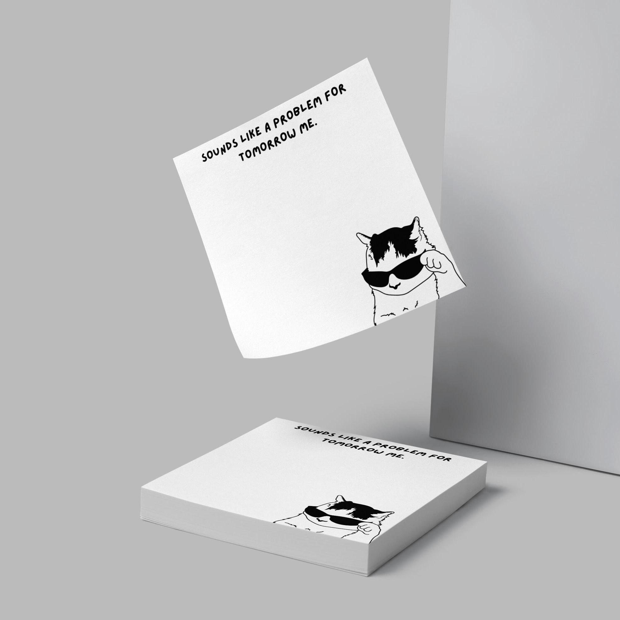 Funny Work Sticky Notes - Office Humor Post-it Note Pad - 4" X 4" - 50 ...
