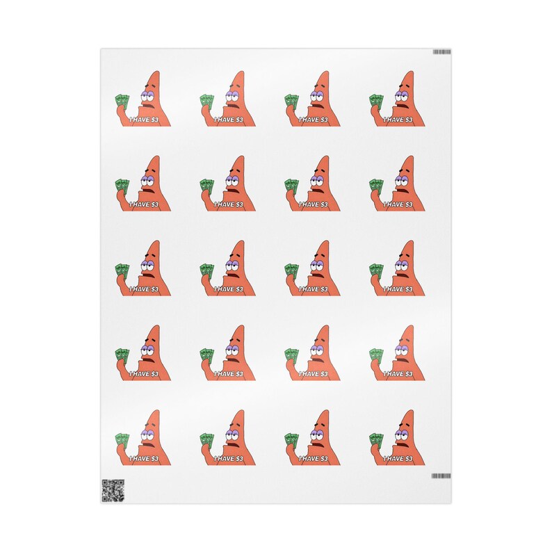 I Have 3 Dollars Meme Funny Wrapping Paper - Novelty Gift Wrapping - Etsy