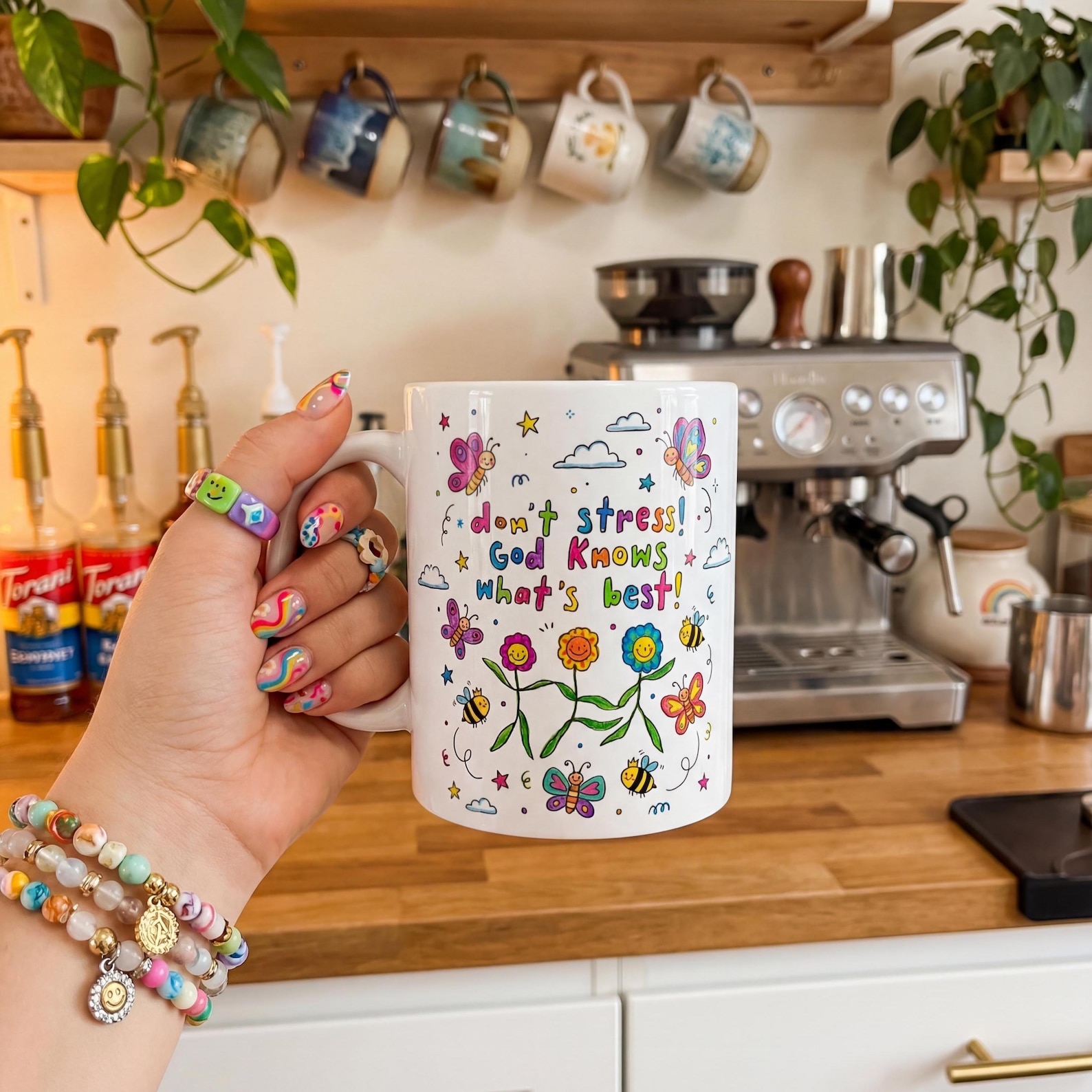 Don't Stress Mug, Cute Christian Design, Inspirational Religious ...