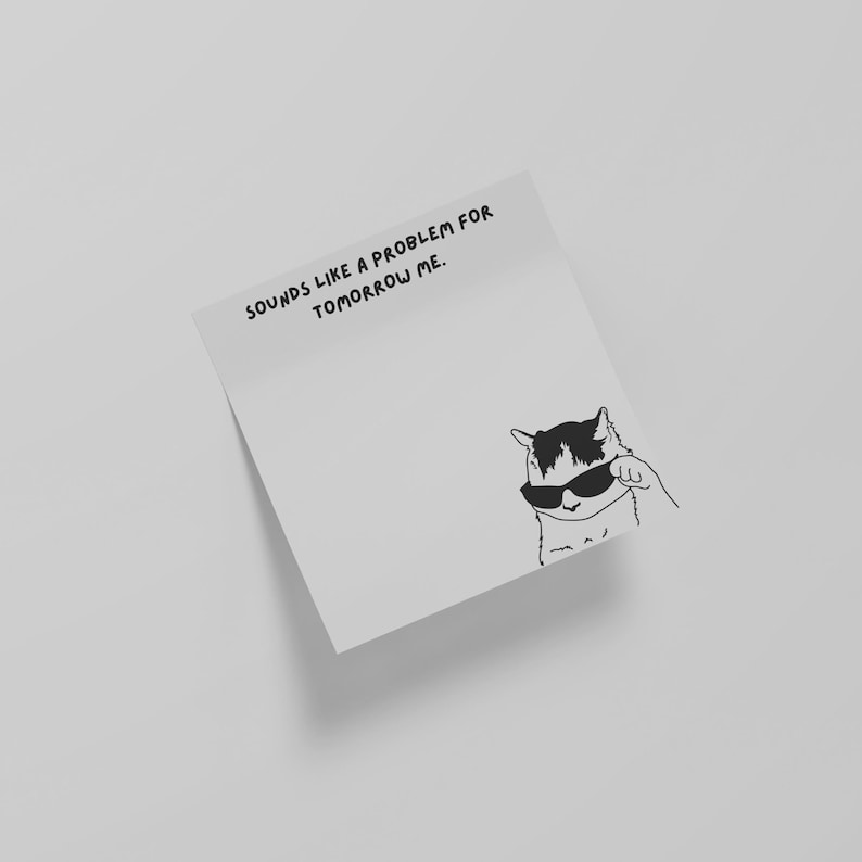Funny Work Sticky Notes - Office Humor Post-it Note Pad - 4" X 4" - 50 ...