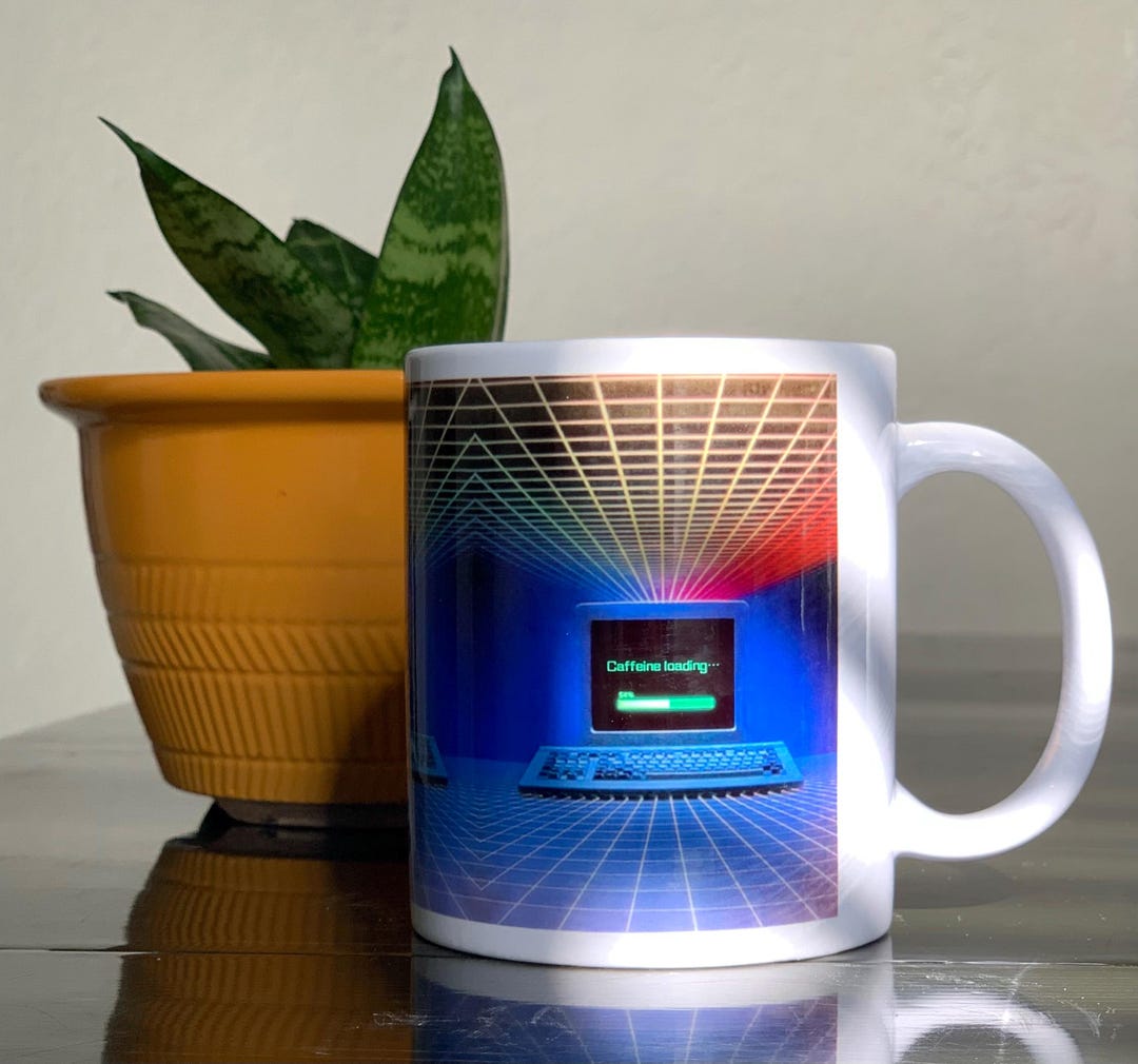 90s Cyber World Mug, Caffeine Loading - Etsy